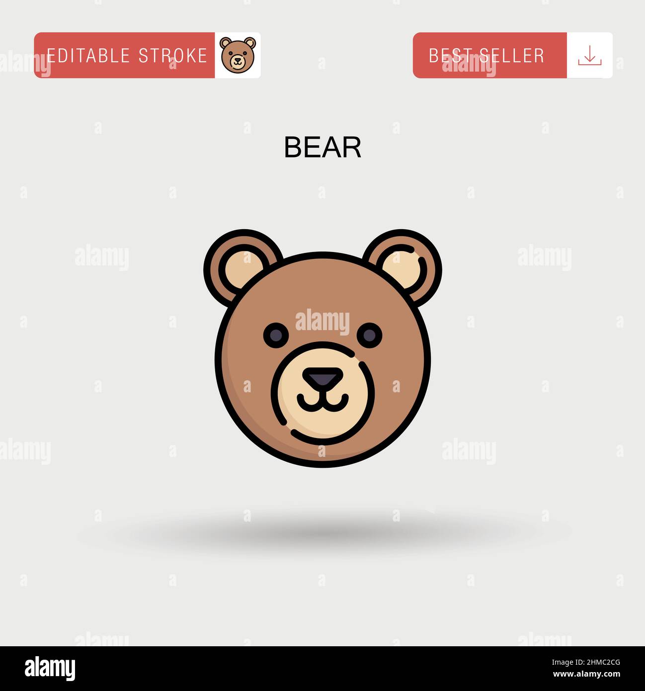 Bear Simple vector icon Stock Vector Image & Art - Alamy