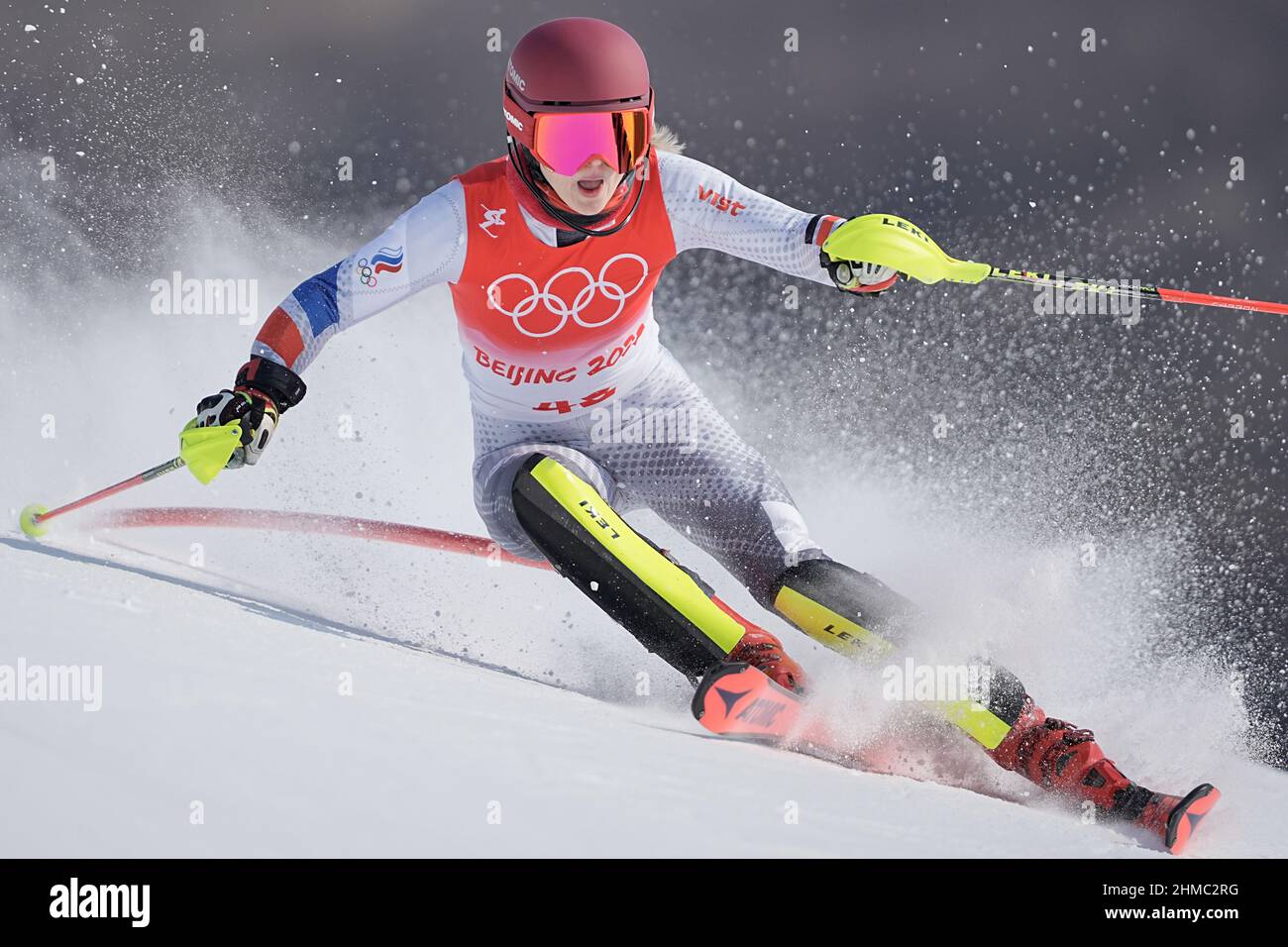 Yanqing, China. 09th Feb, 2022. Olympics, Alpine Skiing, Slalom, Women ...