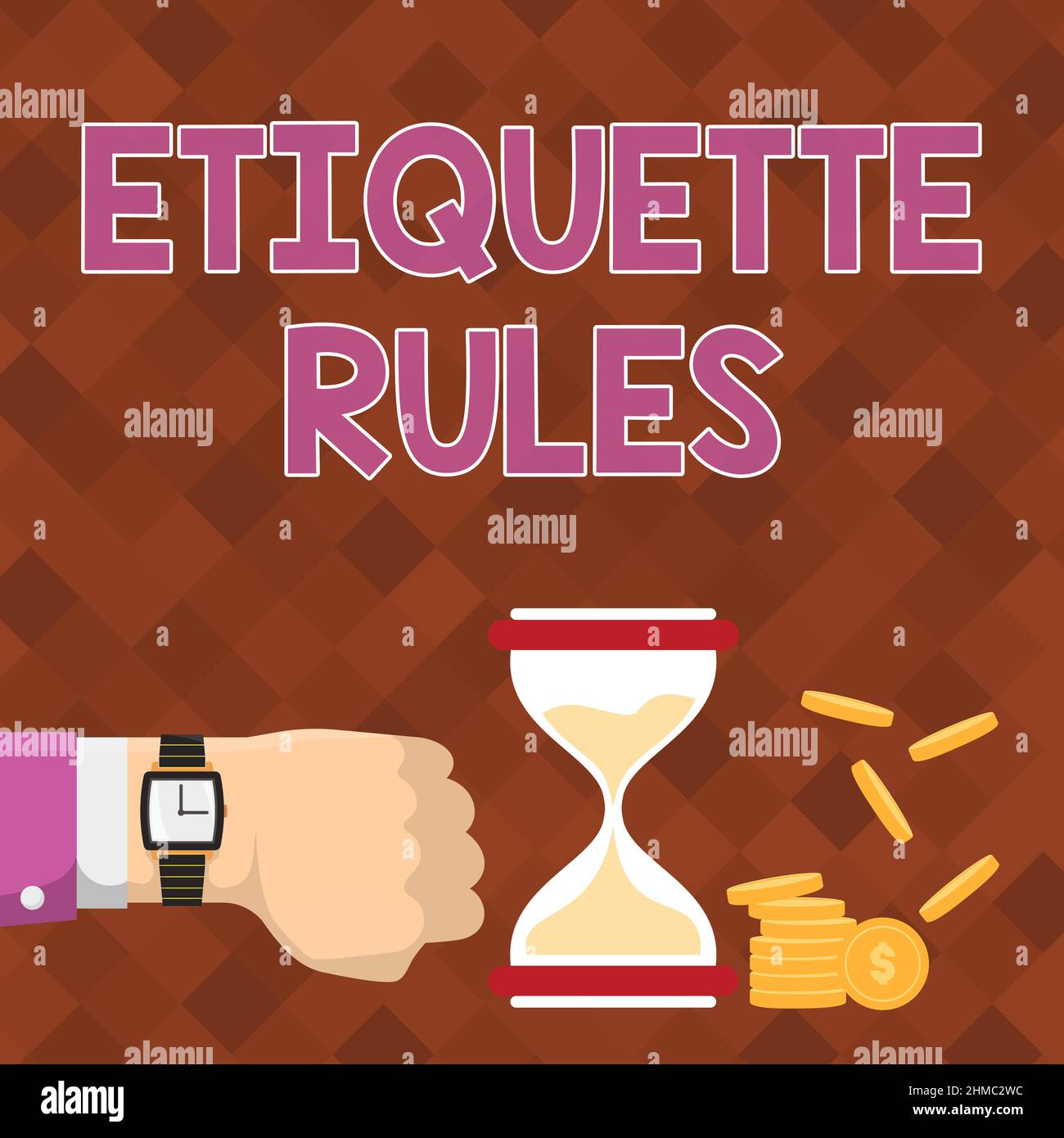 Text caption presenting Etiquette Rules. Business showcase customs that ... Text caption presenting Etiquette Rules. Business showcase customs that ...