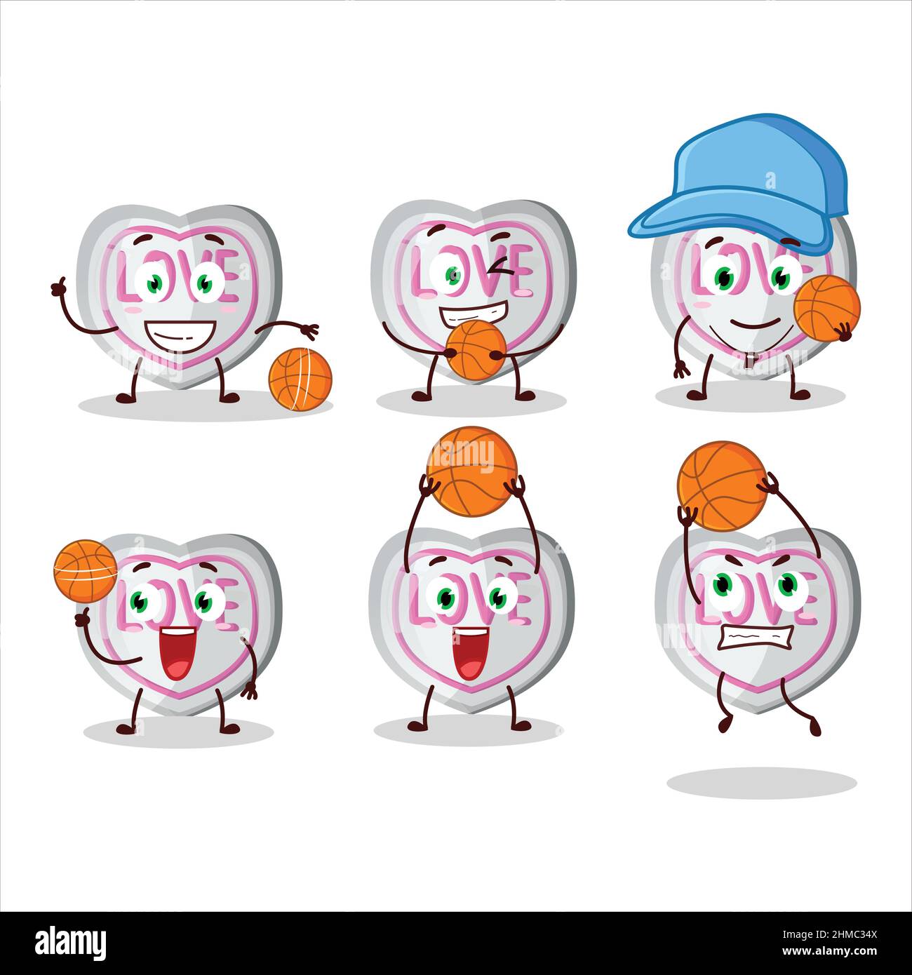 Talented white love candy cartoon character as a basketball athlete ...