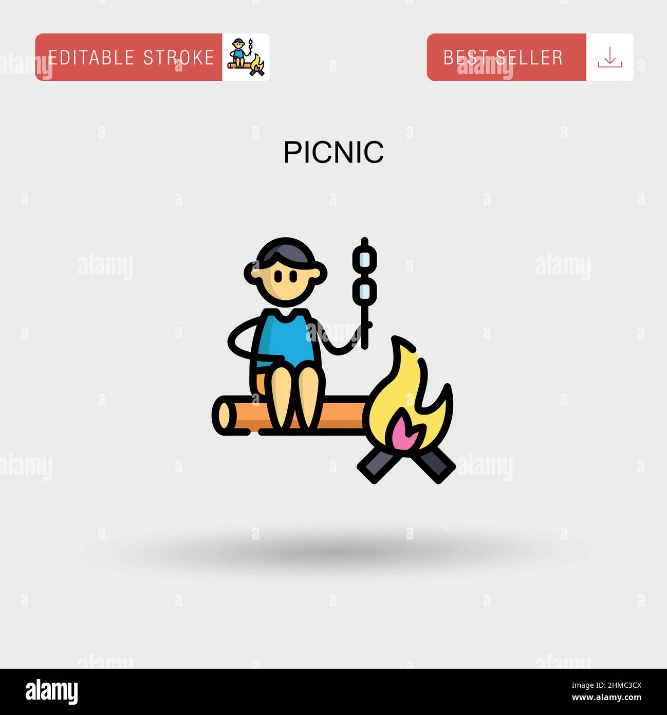 Summer fun family picnic Stock Vector Images - Alamy