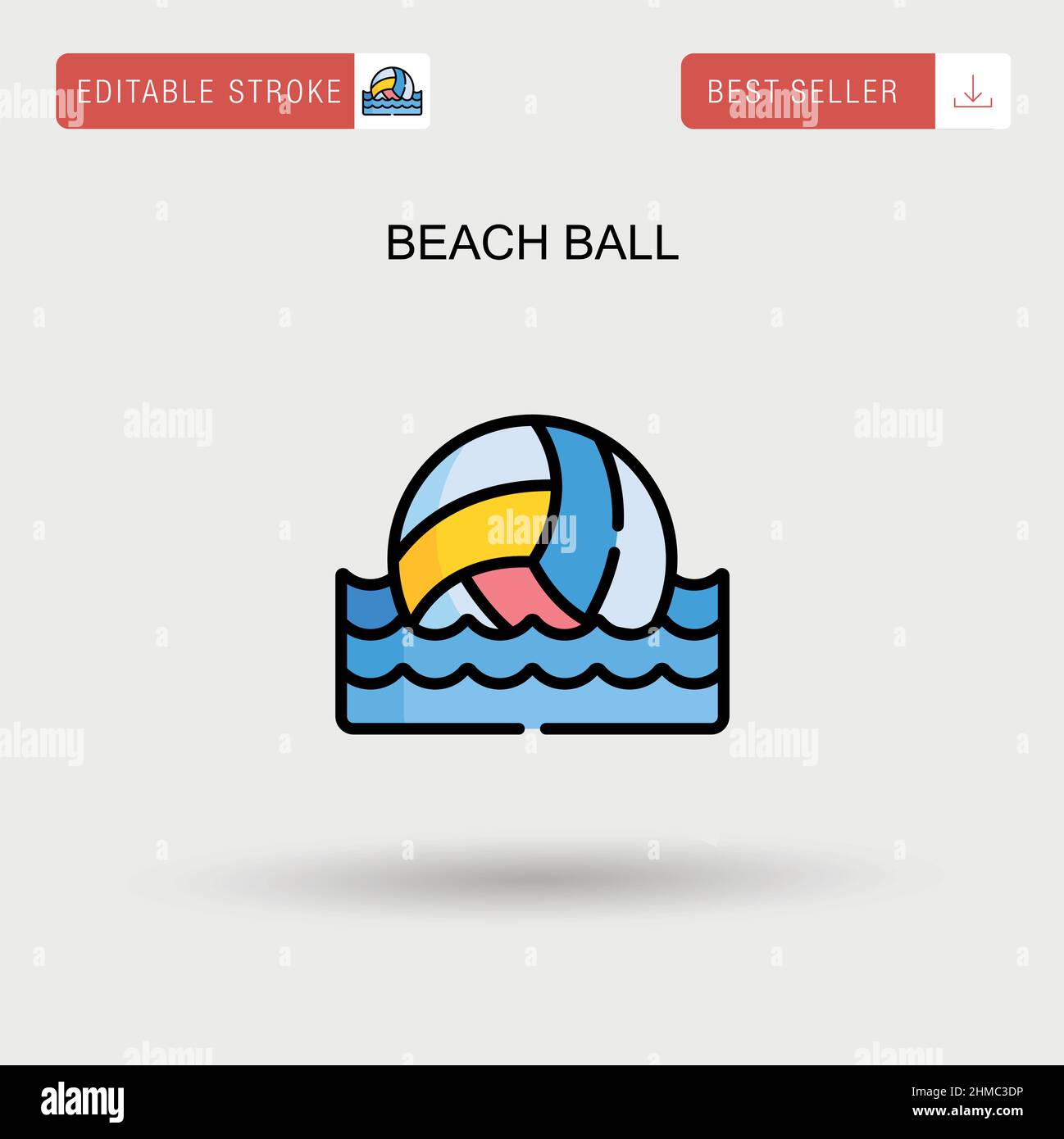 Beach ball Simple vector icon Stock Vector Image & Art - Alamy
