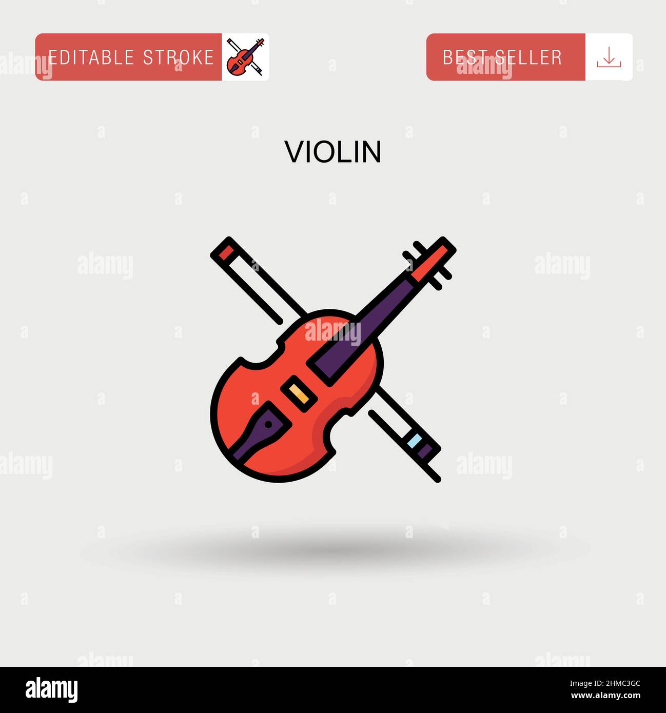 Violin Simple vector icon Stock Vector Image & Art - Alamy