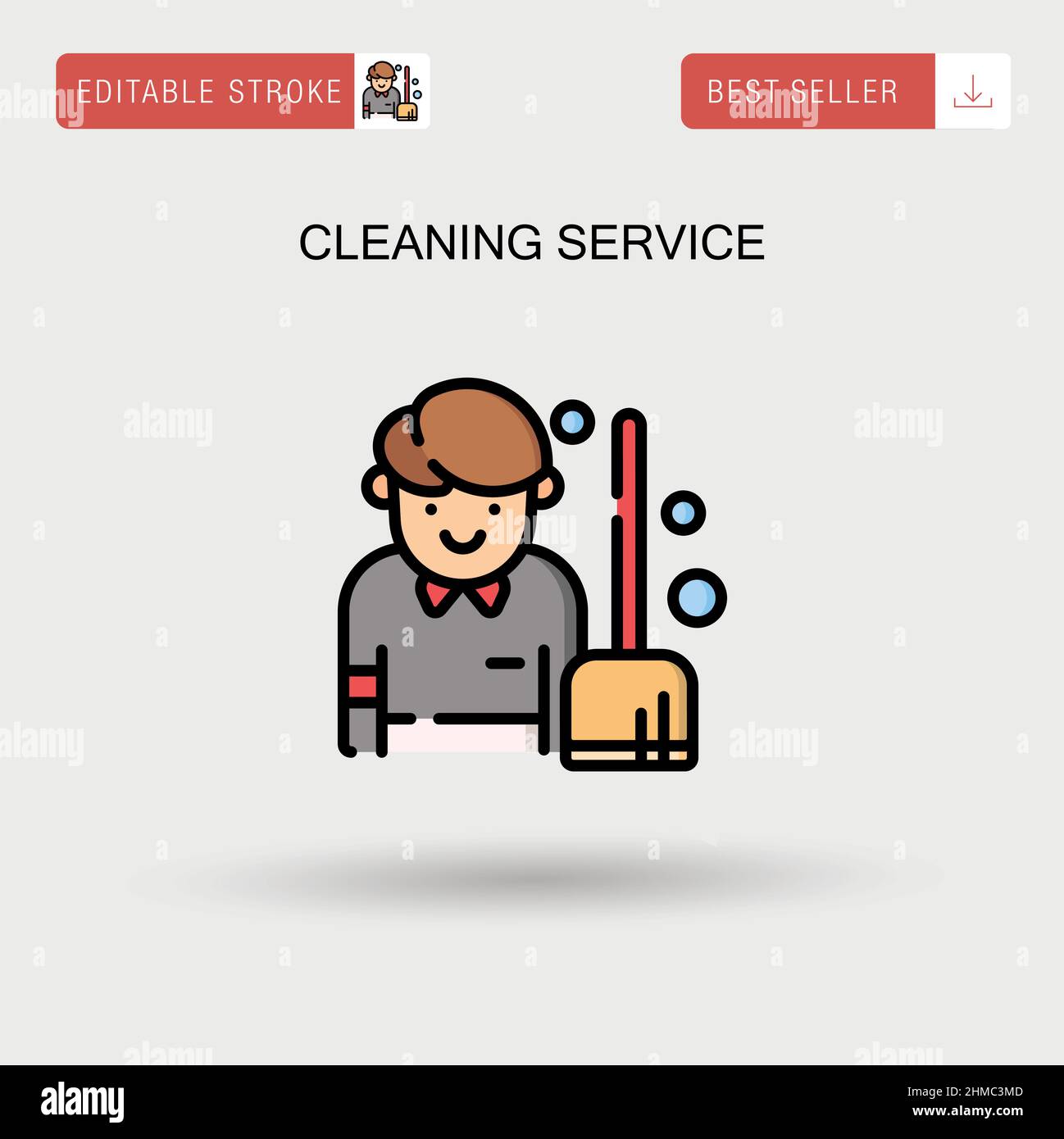 Man mop bucket floor cleaning Stock Vector Images - Alamy