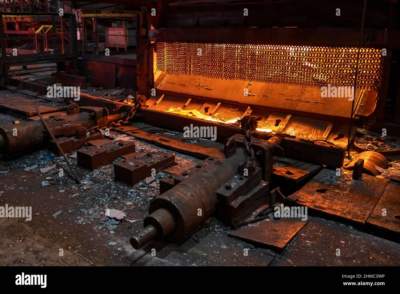 Furnace for heating metal forgings and ingots Stock Photo - Alamy