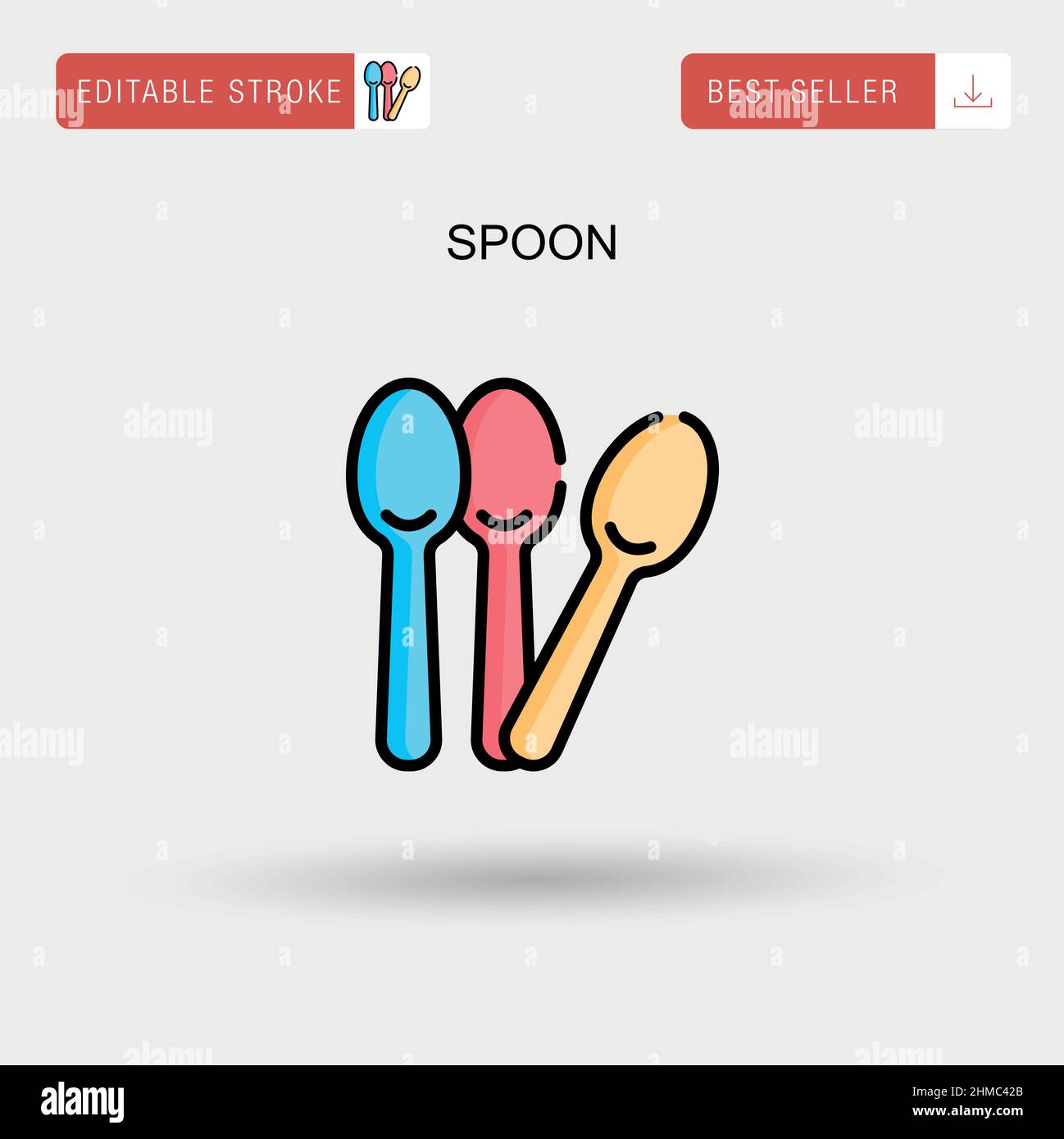 Teaspoon silhouette Stock Vector Images - Alamy