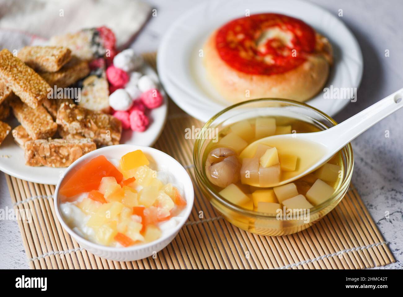 Chinese desserts chinese pastry bean cake, Snack mix nuts candies ...