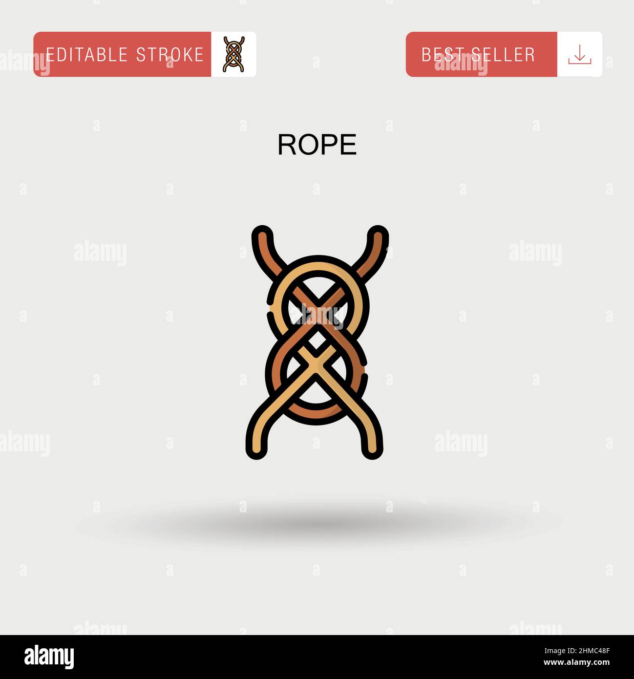 Rope Simple vector icon Stock Vector Image & Art - Alamy