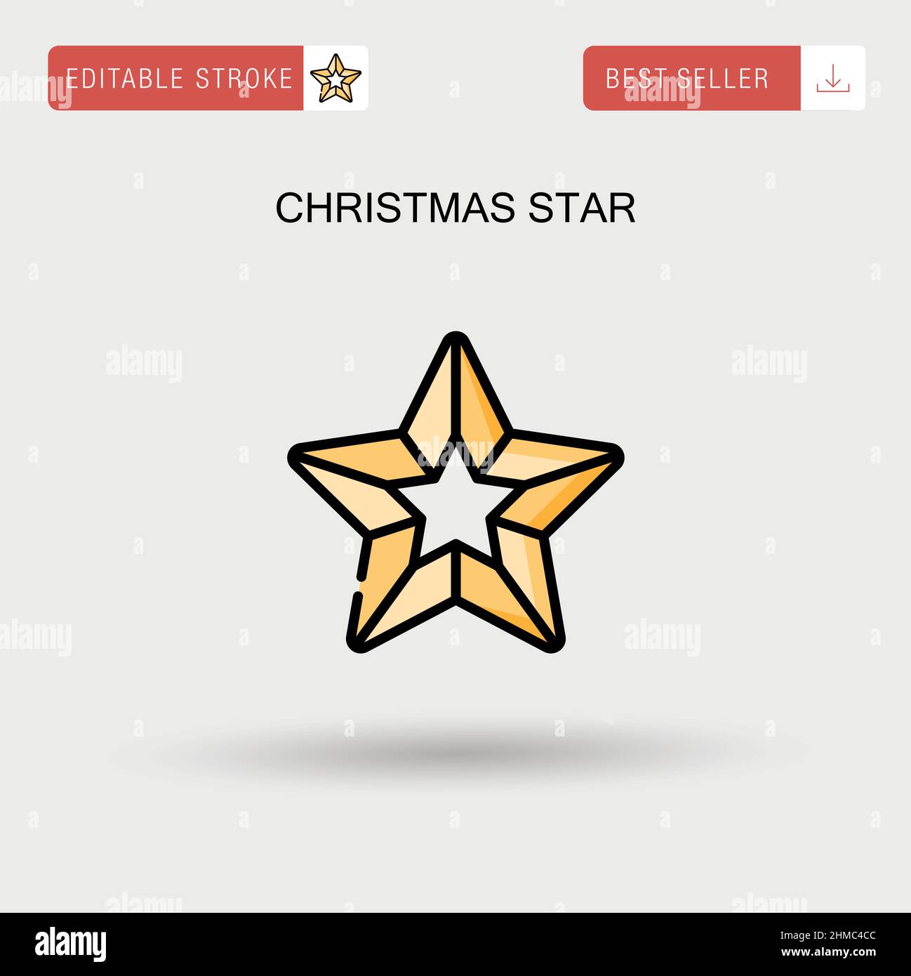 Christmas star Simple vector icon Stock Vector Image & Art - Alamy