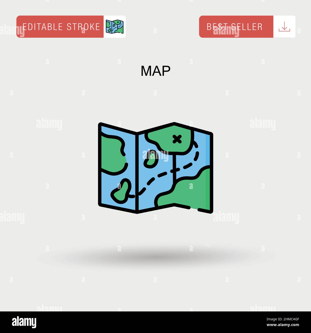 Map Simple vector icon Stock Vector Image & Art - Alamy