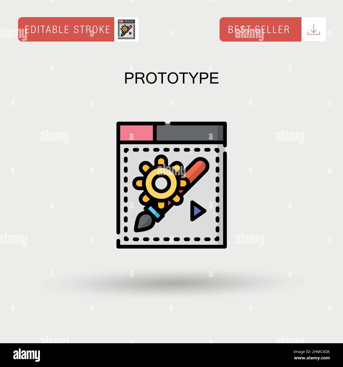 Prototype Simple vector icon Stock Vector Image & Art - Alamy