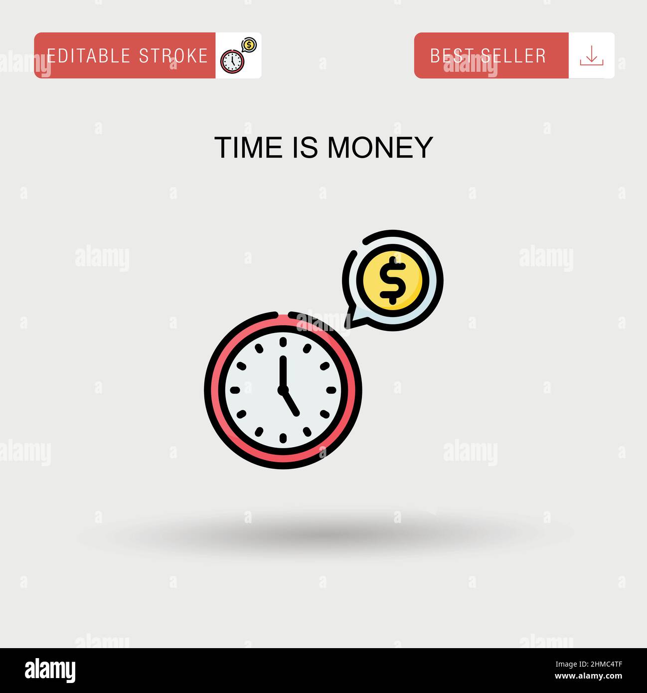 Time money concept sand Stock Vector Images - Alamy