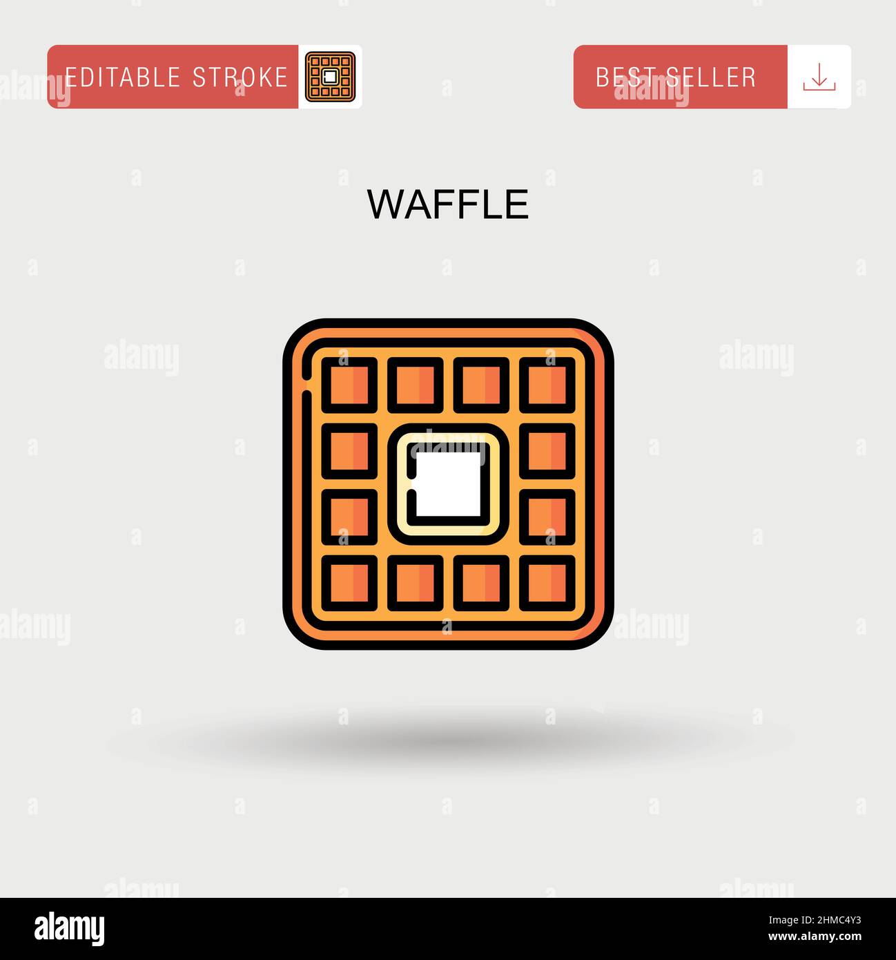 Waffle Simple vector icon Stock Vector Image & Art - Alamy