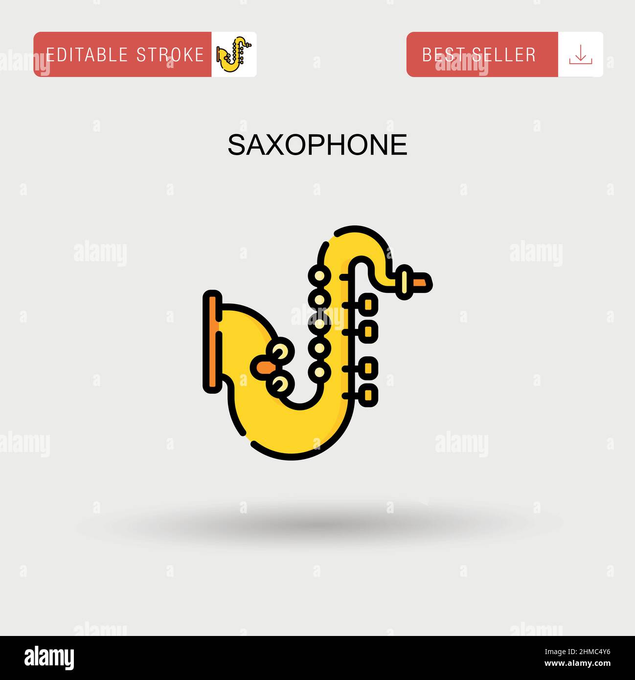 Saxophone Simple vector icon Stock Vector Image & Art - Alamy