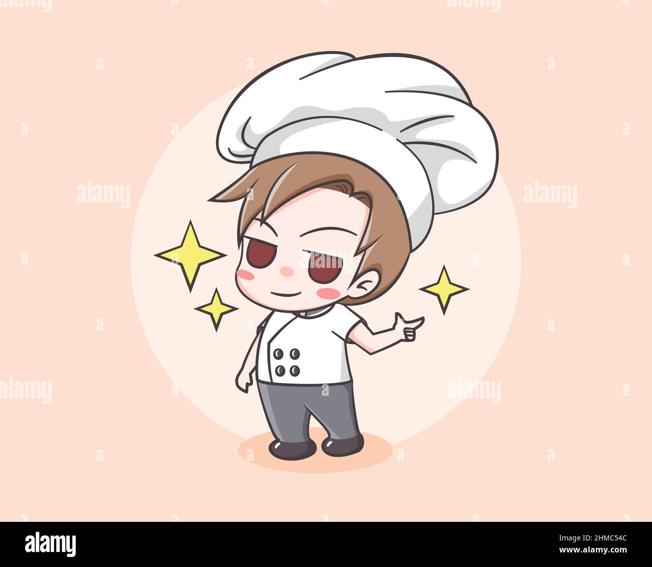Cute chef boy cartoon character Stock Vector Image & Art - Alamy