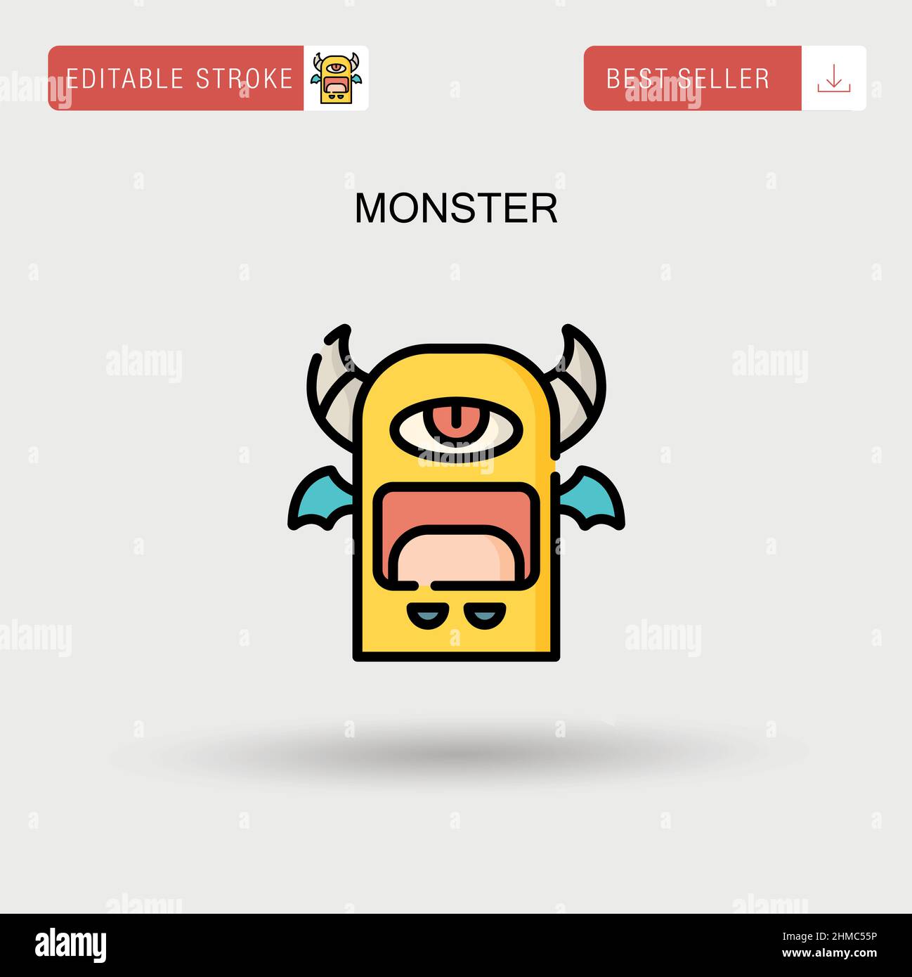 Monster Simple vector icon Stock Vector Image & Art - Alamy