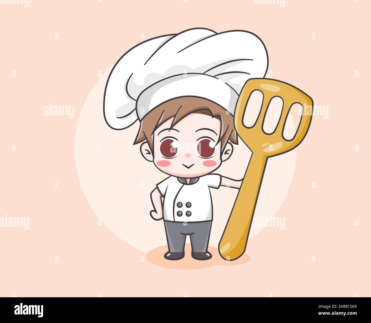 Cute chef boy cartoon character Stock Vector Image & Art - Alamy