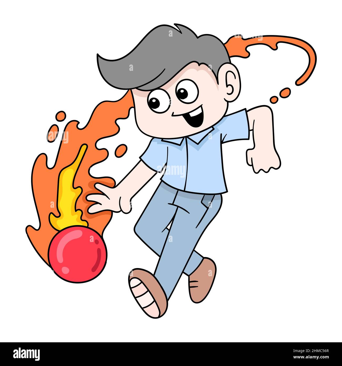 boy is releasing internal energy Stock Vector Image & Art - Alamy