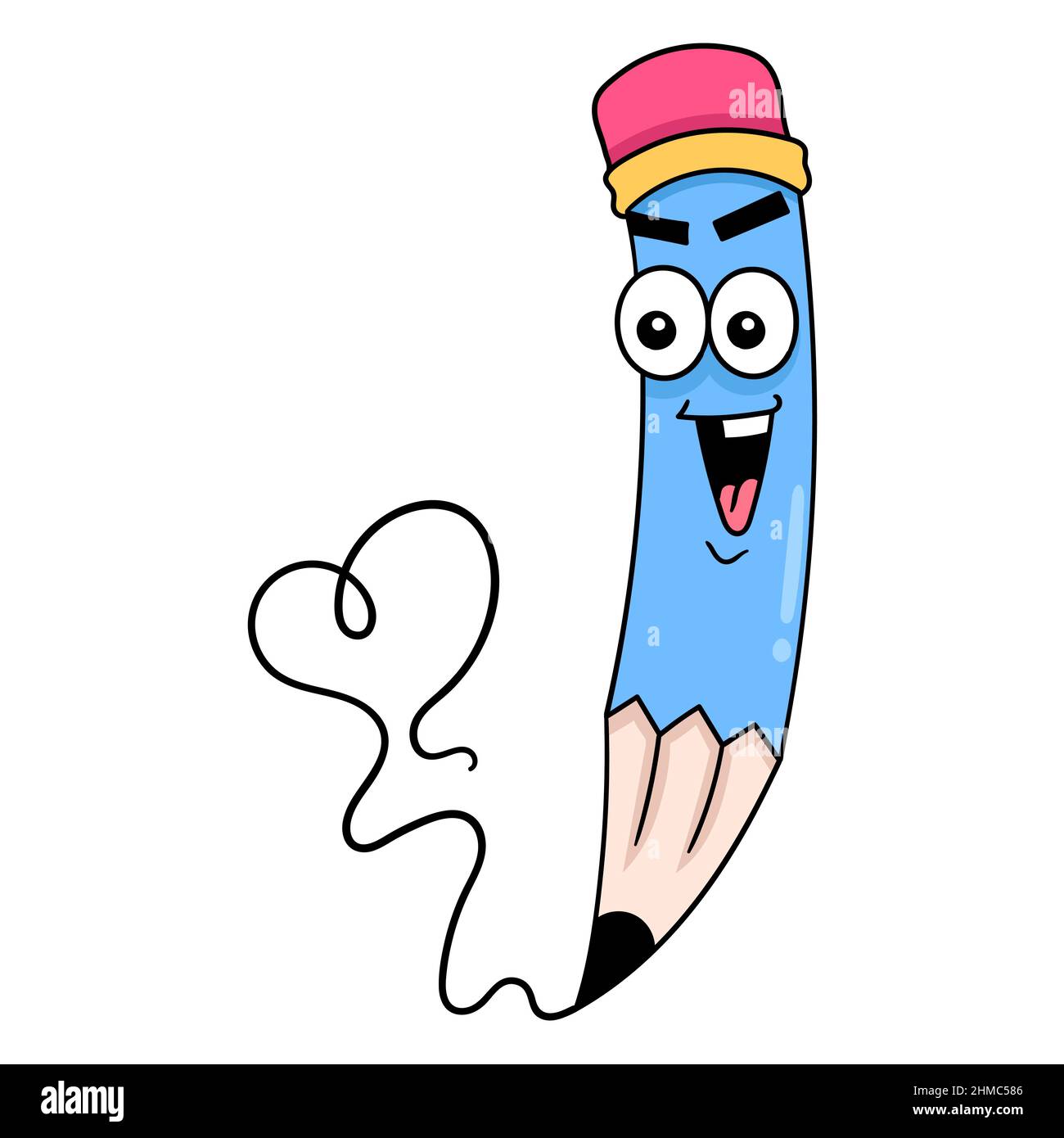 Drawing love message heart Stock Vector Images - Alamy