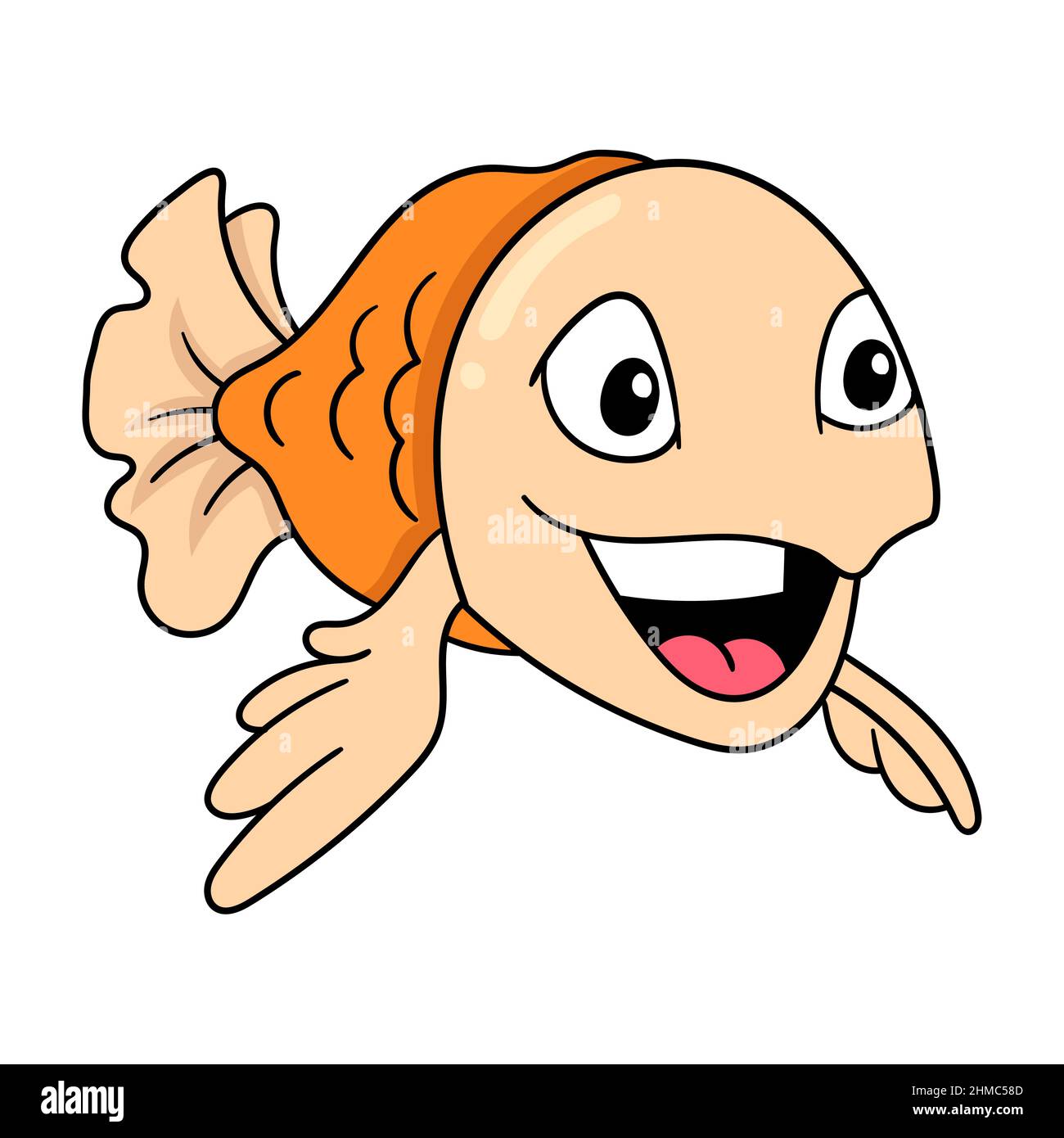 goldfish with a happy smiling face Stock Vector Image & Art - Alamy