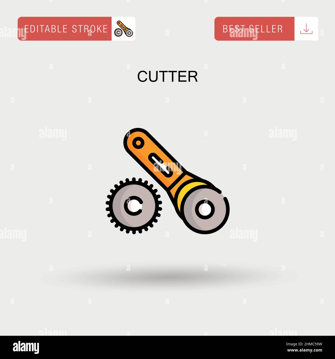 Cutter Simple vector icon Stock Vector Image & Art - Alamy