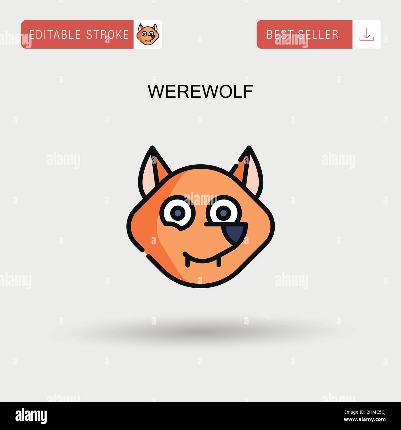 Werewolf Simple vector icon Stock Vector Image & Art - Alamy