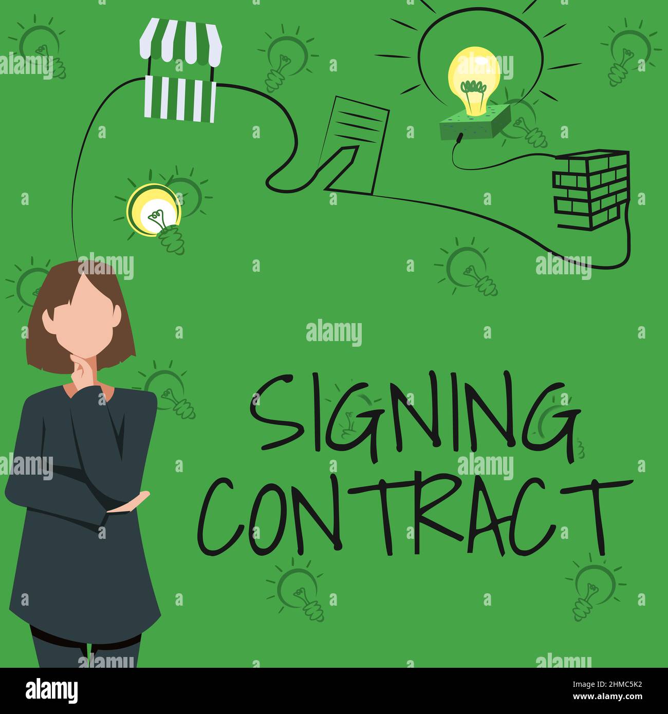 Inspiration showing sign Signing Contract. Business concept the parties ...