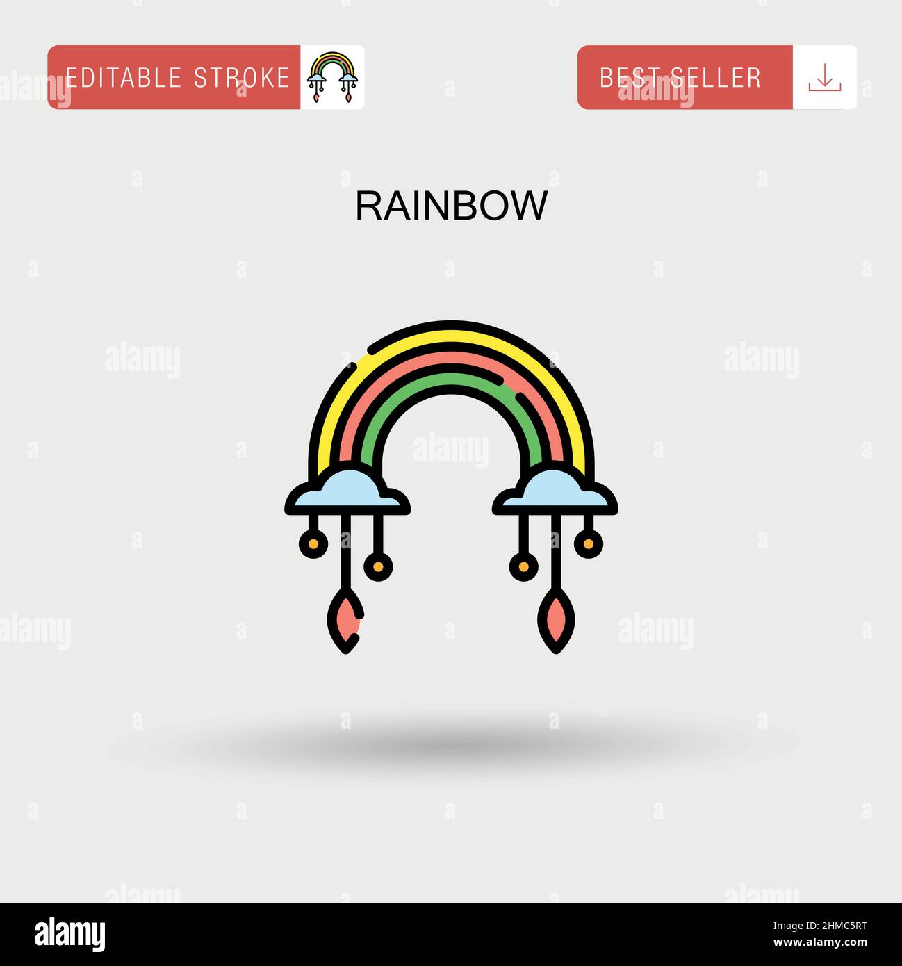 Rainbow Simple vector icon Stock Vector Image & Art - Alamy