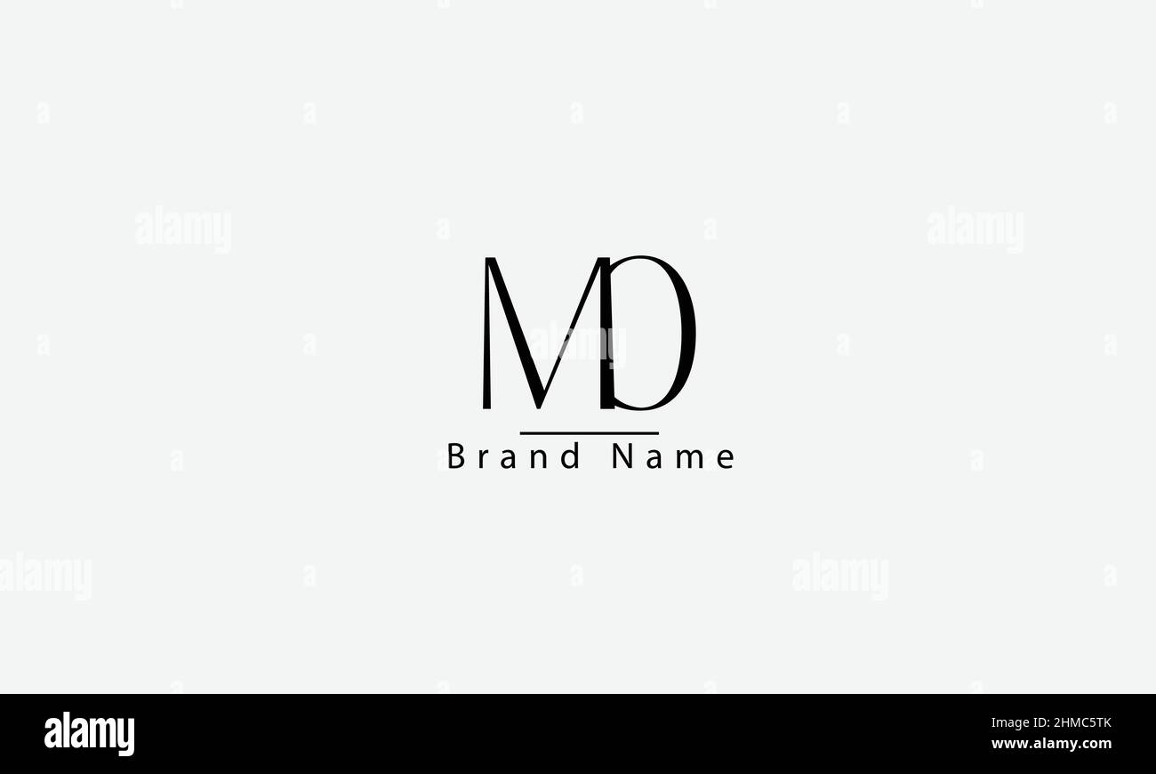MD DM M D abstract vector logo monogram template Stock Vector Image ...