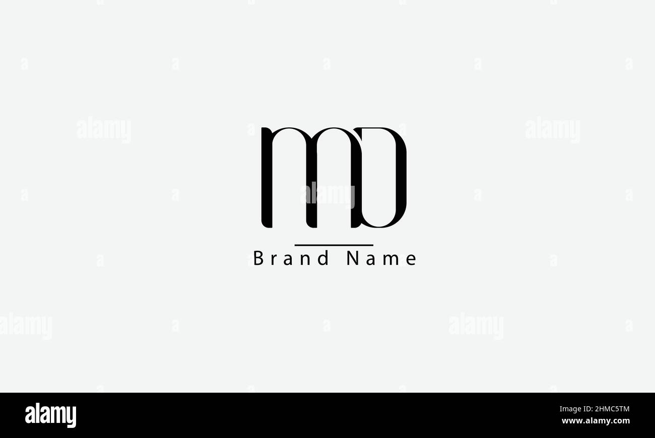 MD DM M D abstract vector logo monogram template Stock Vector Image ...