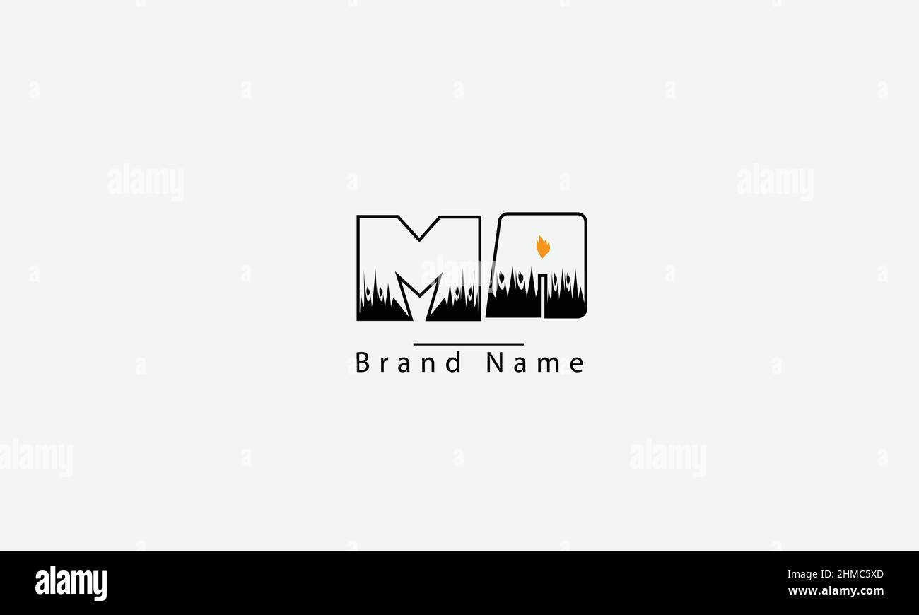 MA AM M A abstract vector logo monogram template Stock Vector Image ...