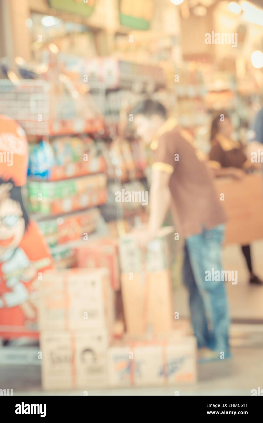 Blur people at market background Stock Photo - Alamy