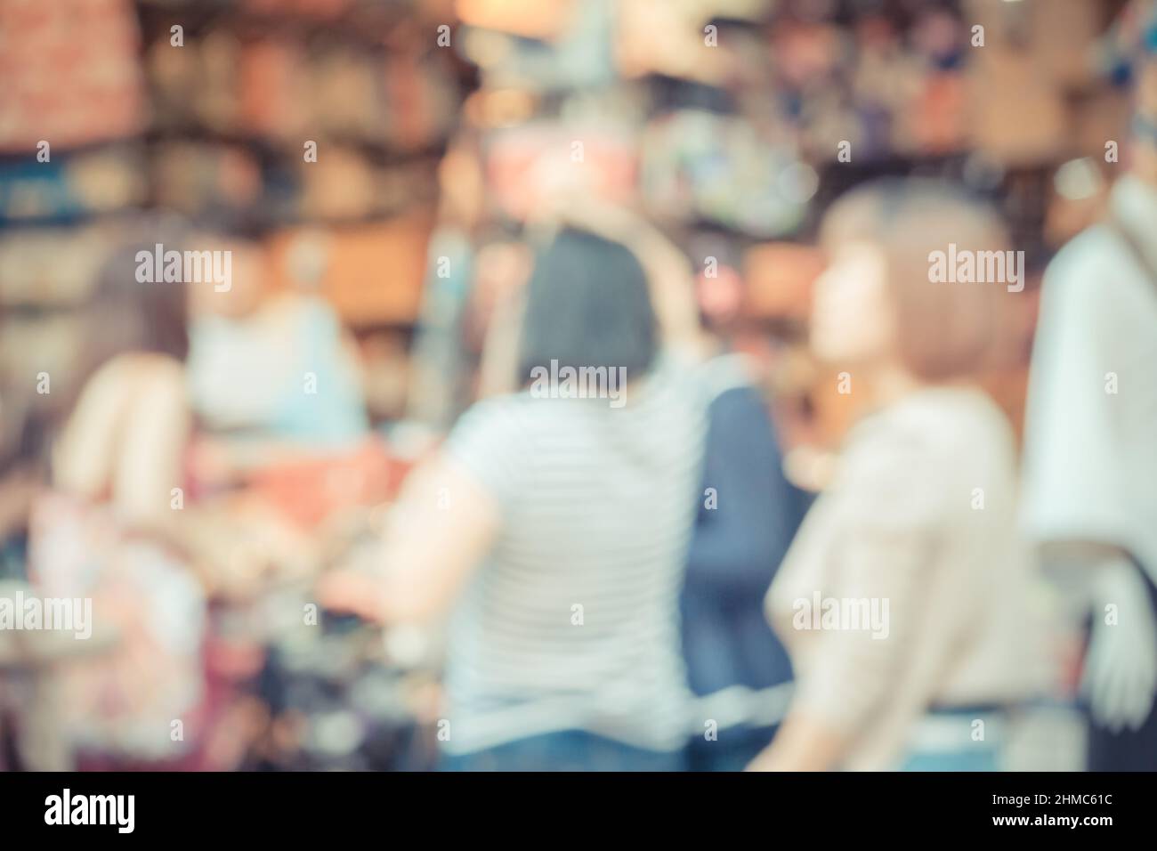 Blur people at market background Stock Photo - Alamy