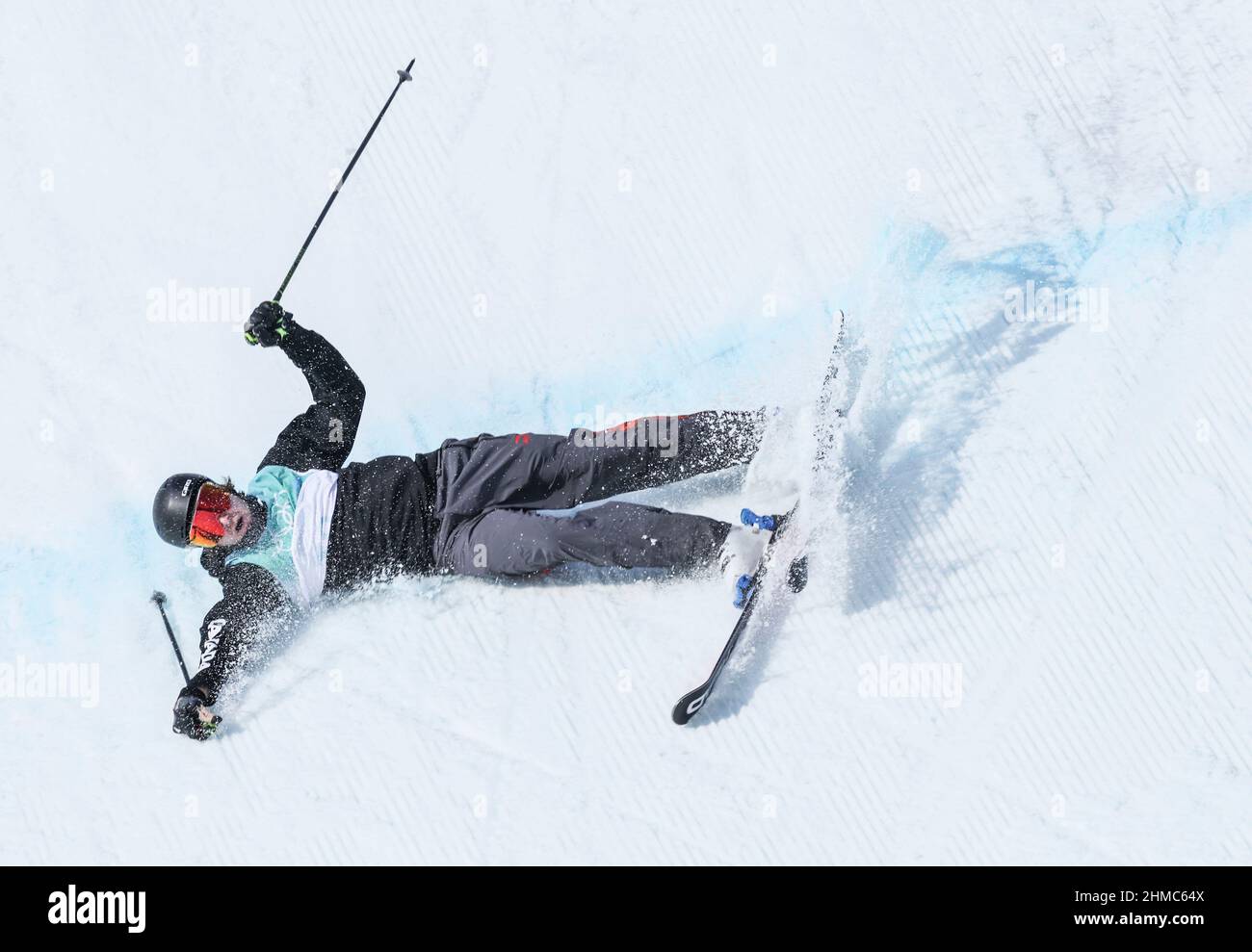 Beijing, China. 9th Feb, 2022. Evan McEachran of Canada falls during ...
