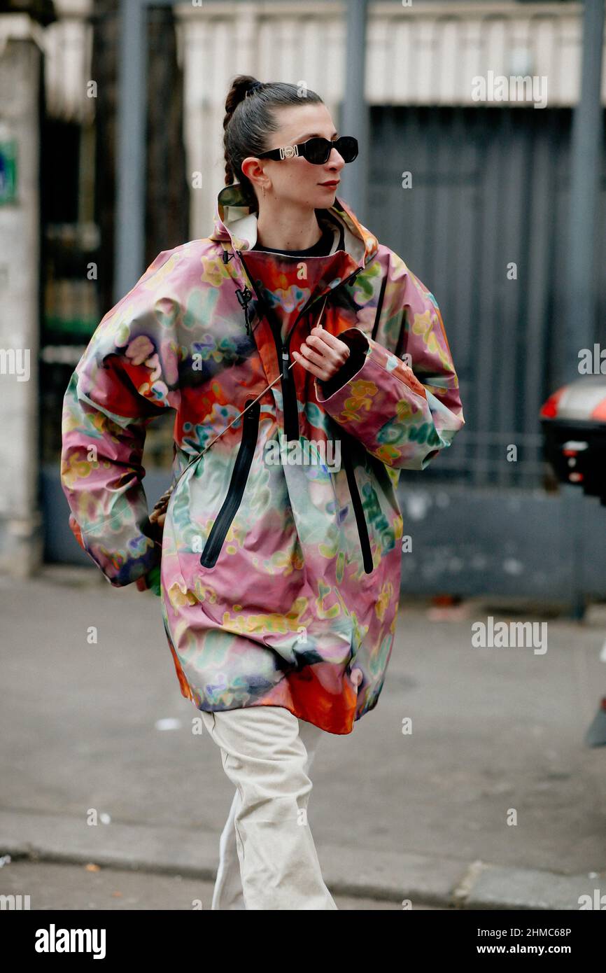 Street style, Laberiane Ponton arriving at Wooyoungmi Fall-Winter 2022 ...