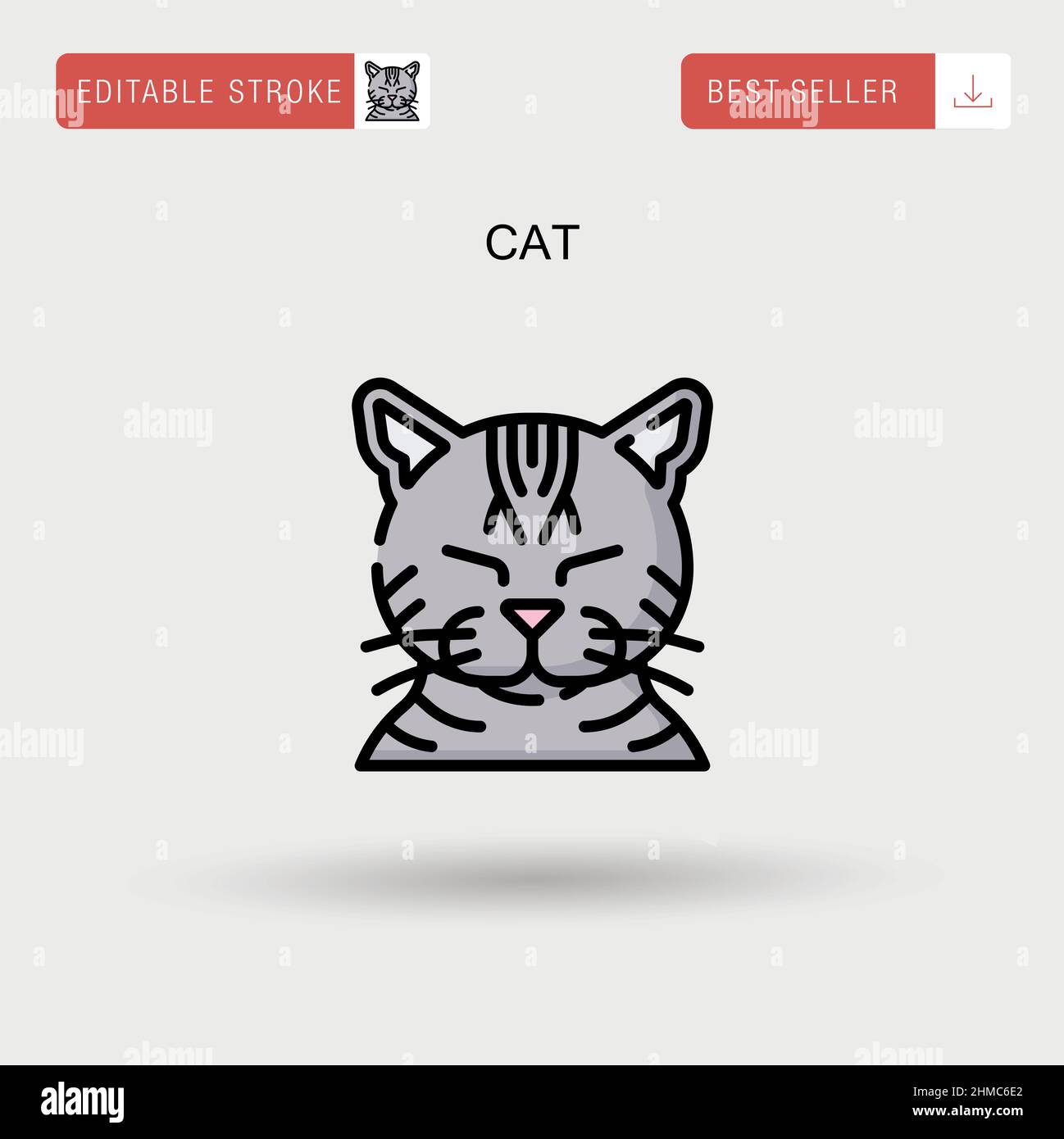 Cat Simple vector icon Stock Vector Image & Art - Alamy