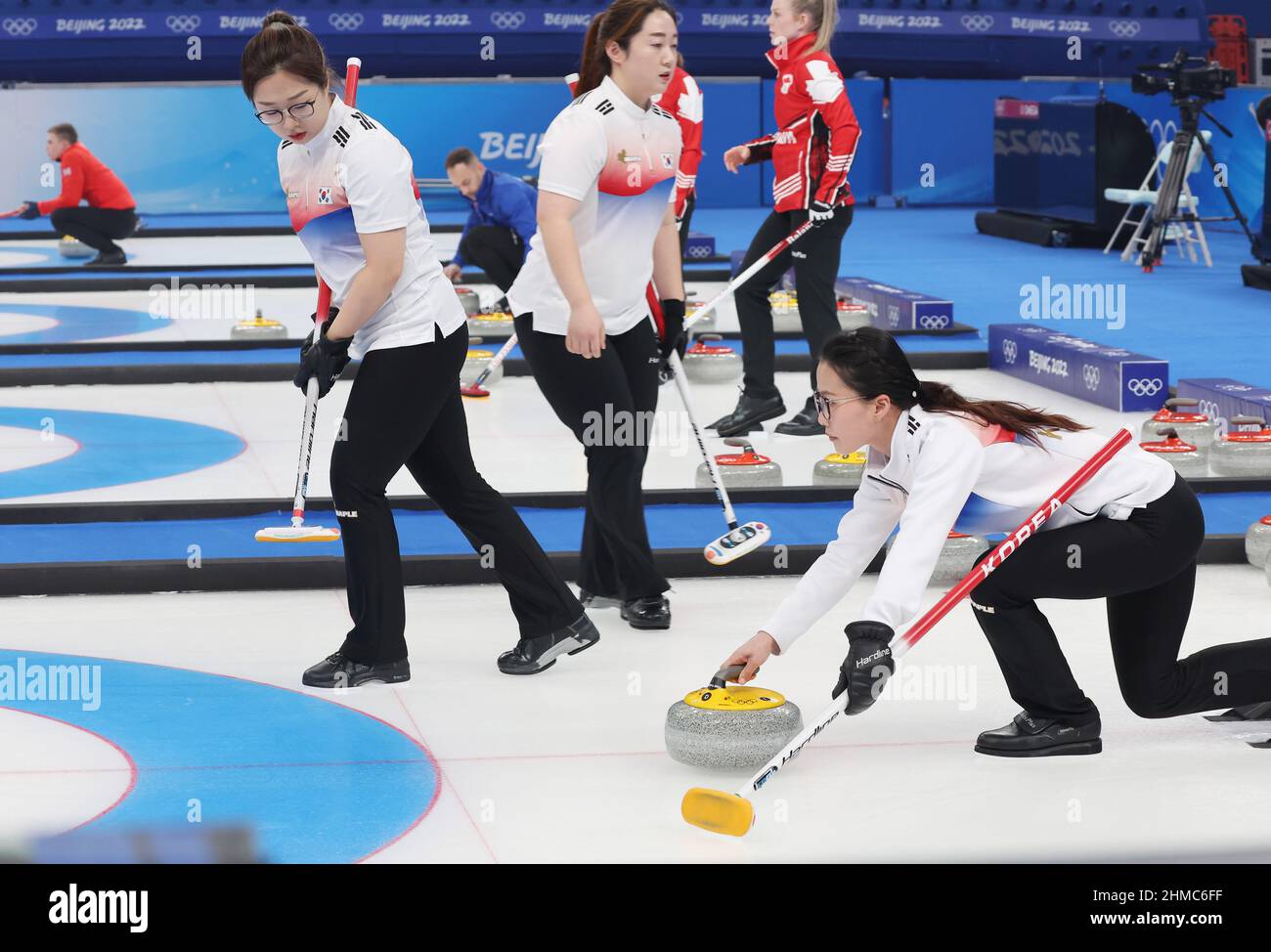 09th Feb, 2022. Winter Olympics: women's curling Members of the South ...