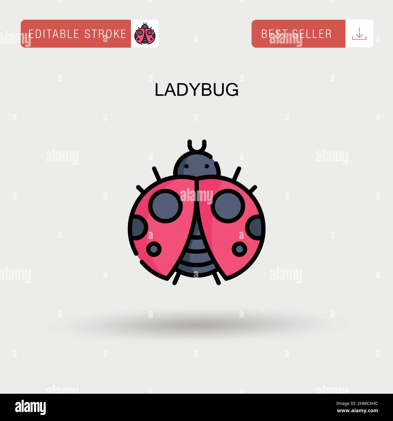 Ladybug Simple vector icon Stock Vector Image & Art - Alamy