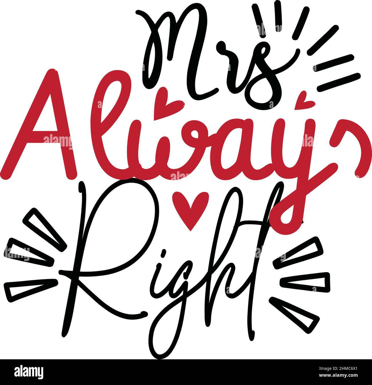 Mrs right Stock Vector Images - Alamy