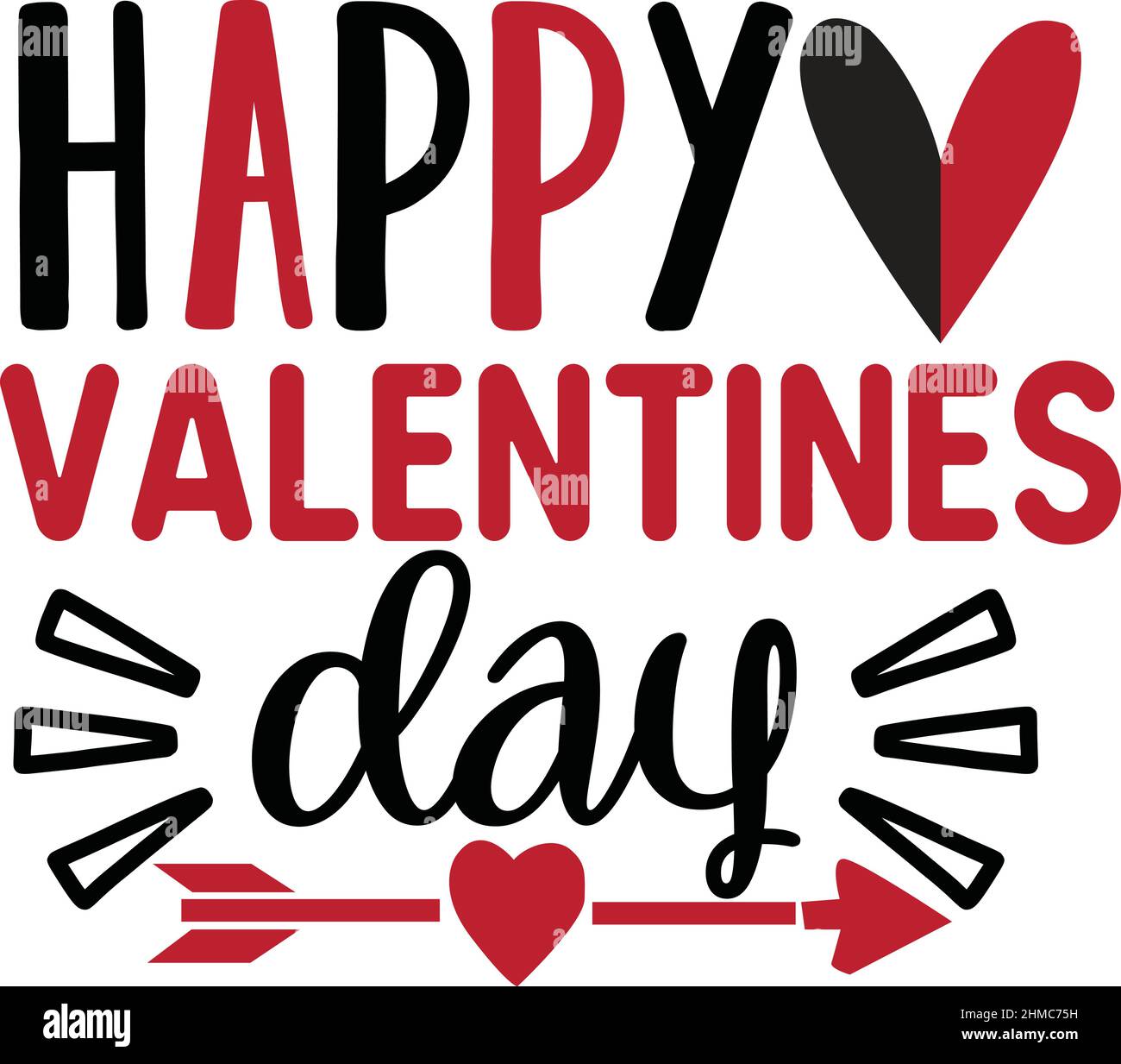 happy valentines day valentines day t shirt monogram text vector template Stock Vector Image ...