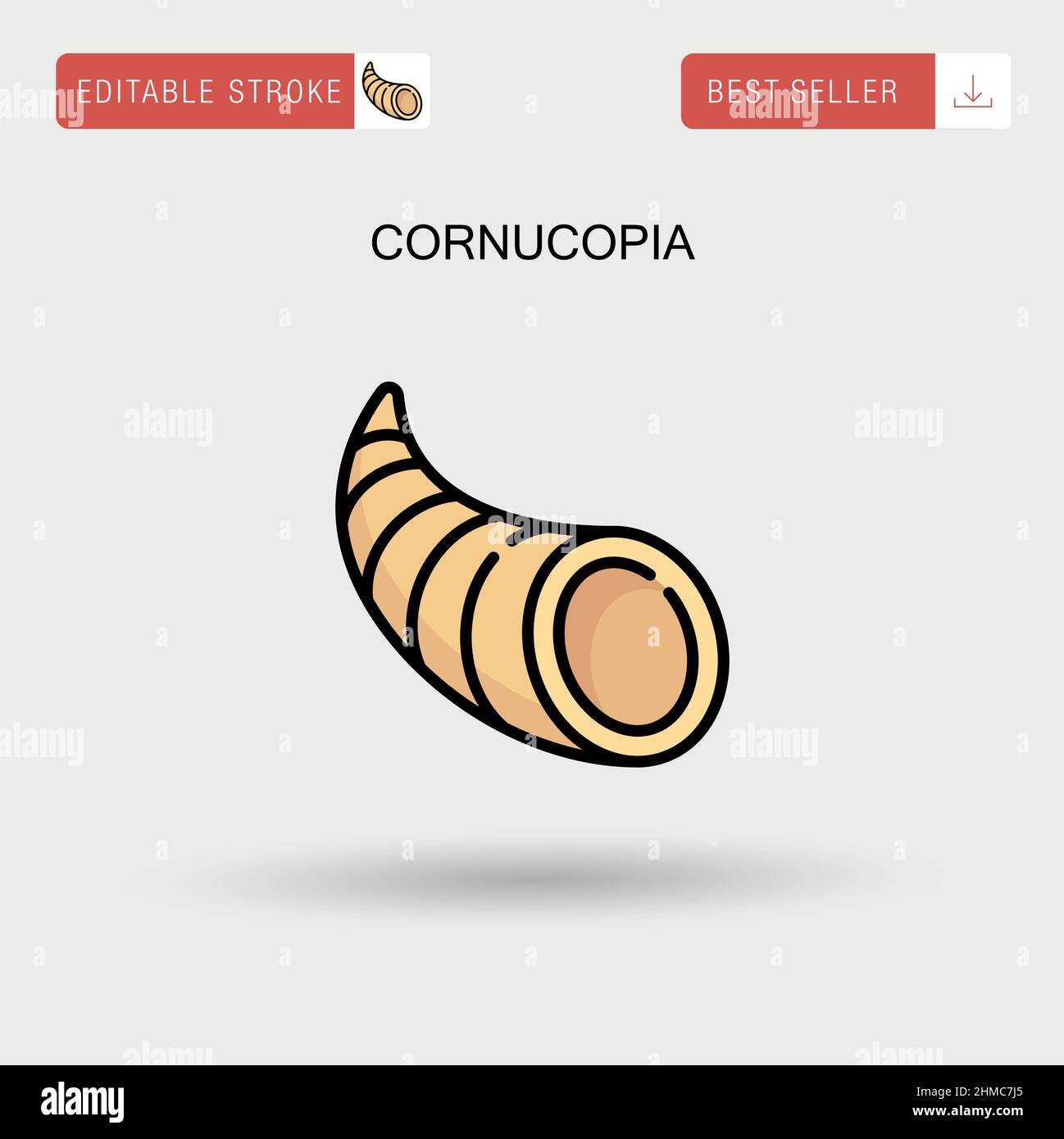 Vector illustration horn plenty hi-res stock photography and images - Alamy