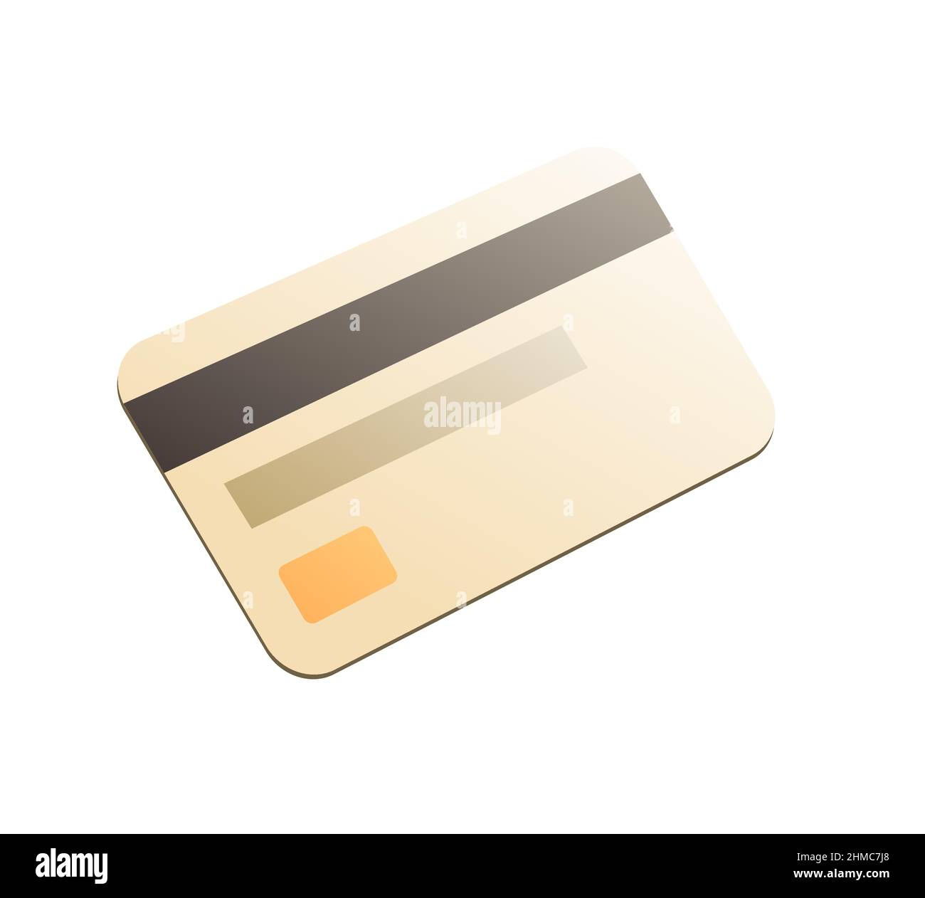 Bank plastic card. Cartoon style. Object isolated on white background ...