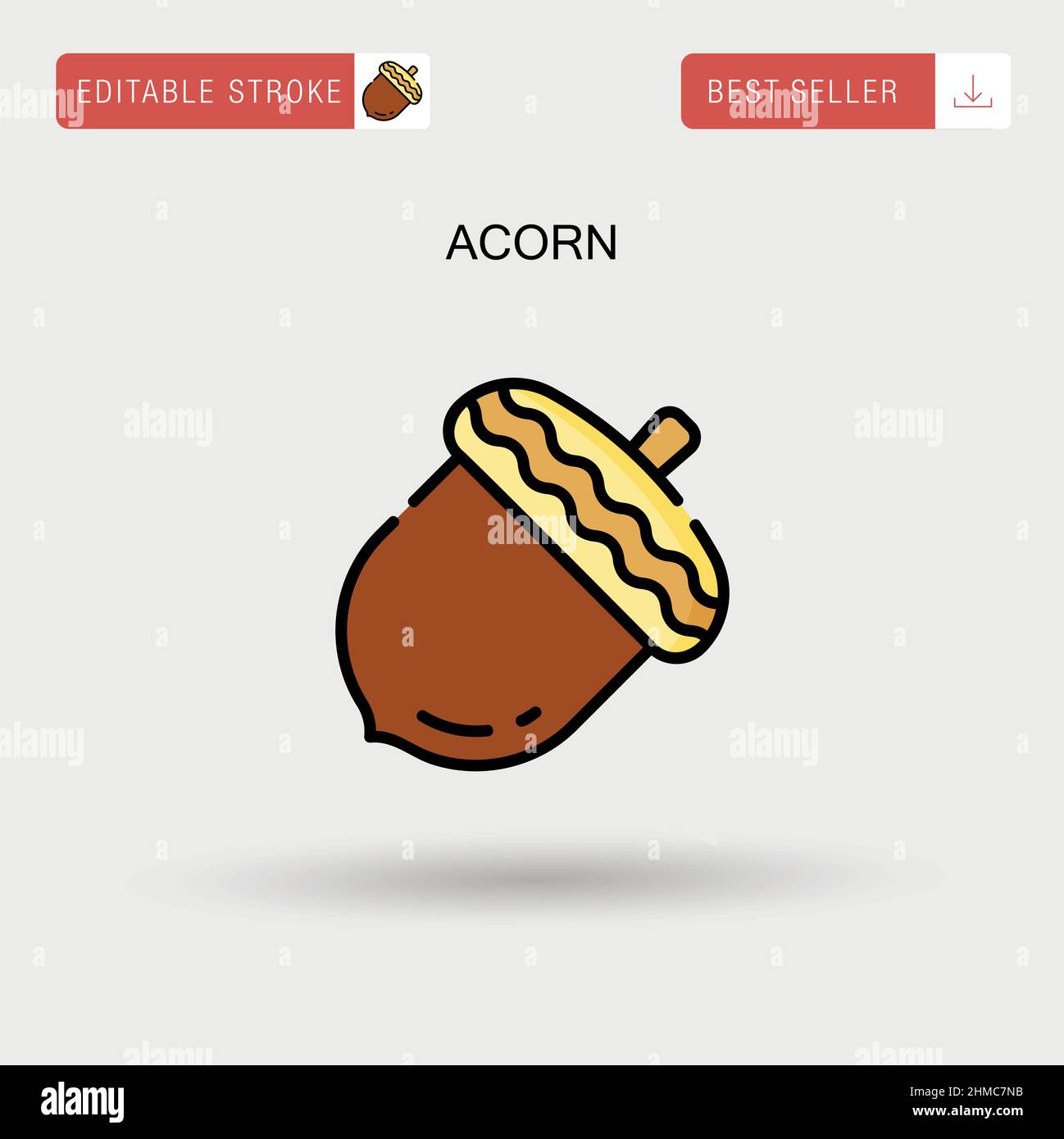 Acorn Simple vector icon Stock Vector Image & Art - Alamy