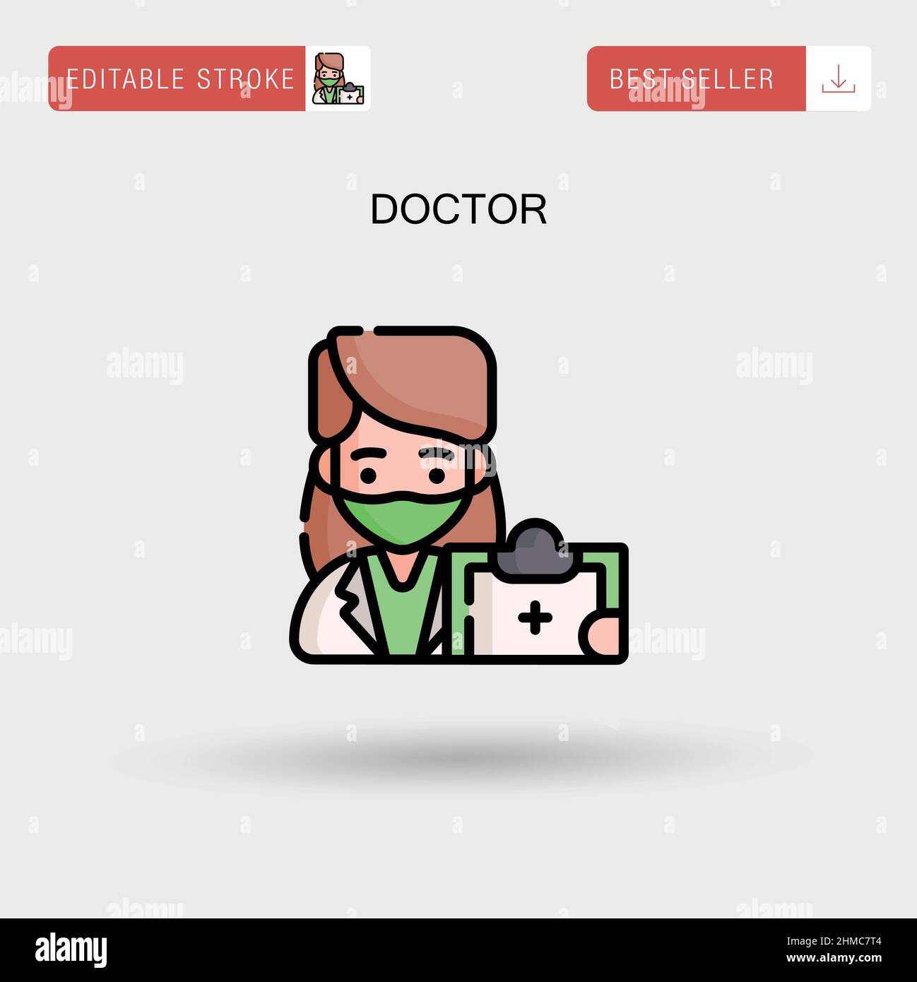 Doctor Simple vector icon Stock Vector Image & Art - Alamy