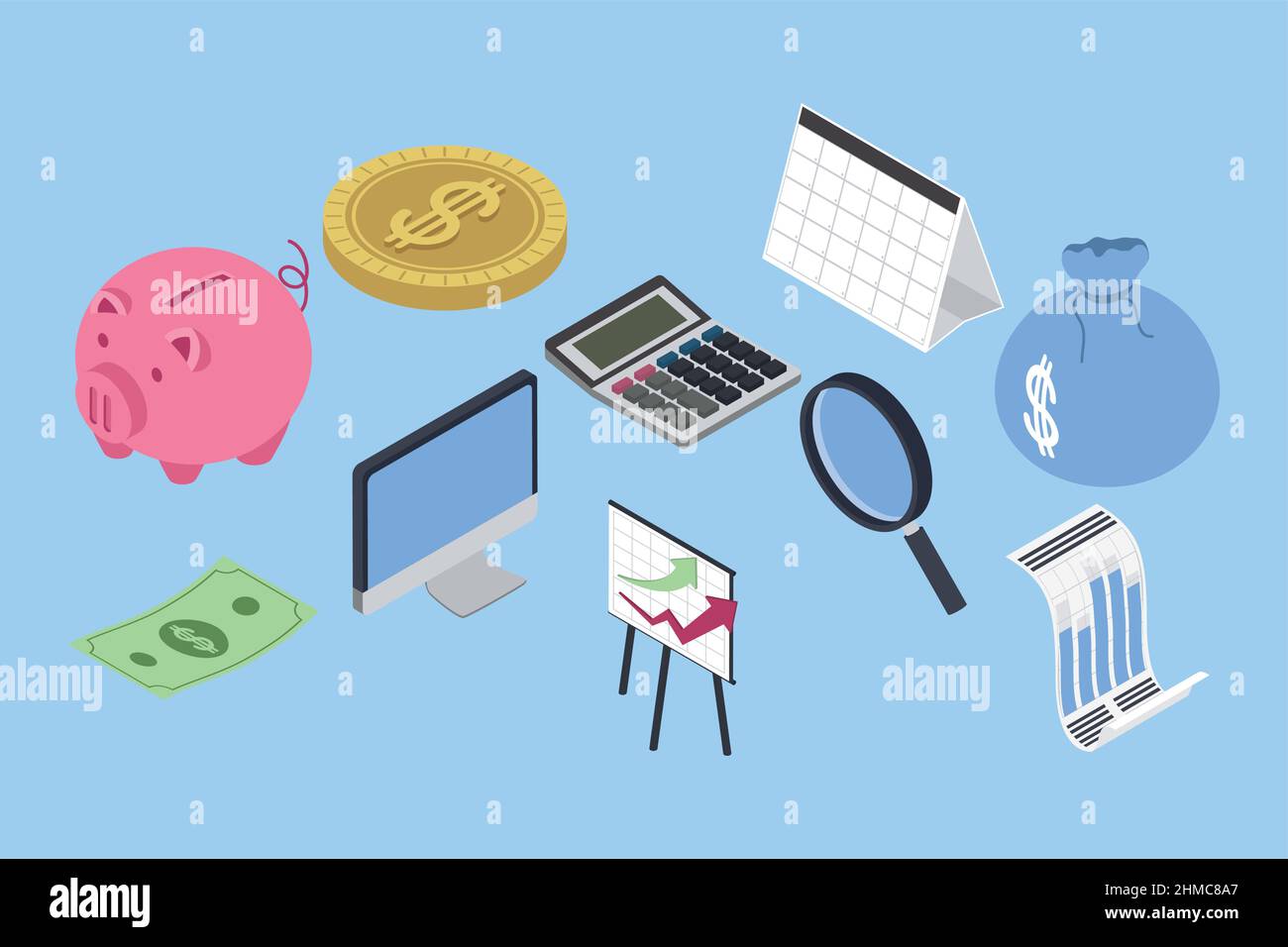 ten budget management set icons Stock Vector Image & Art - Alamy