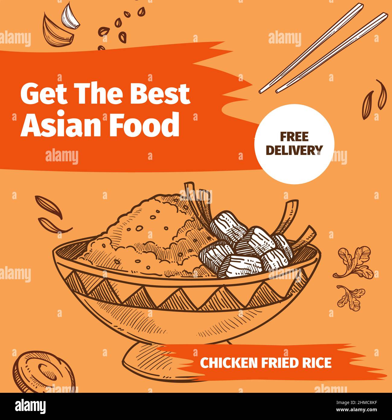 Chicken fried rice free delivery, get best asian food advertisement ...