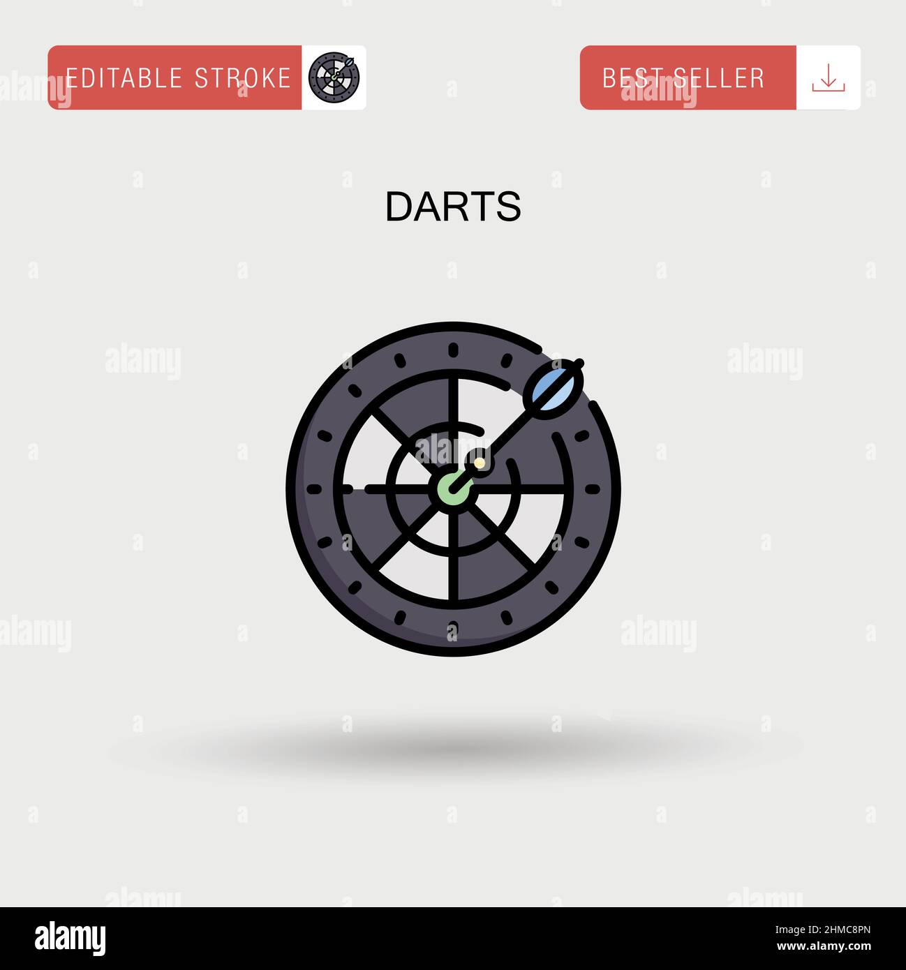 Darts icon target game symbol Stock Vector Images - Alamy