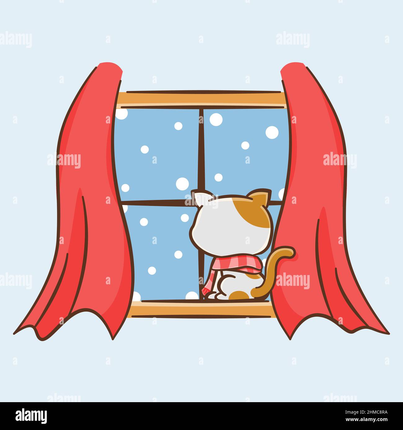 Pet watching window Stock Vector Images - Alamy