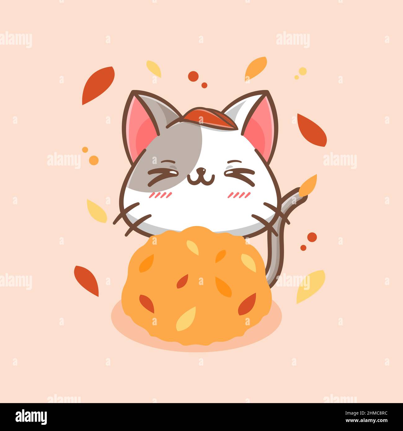 Homeless cute cat sitting Stock Vector Images - Alamy