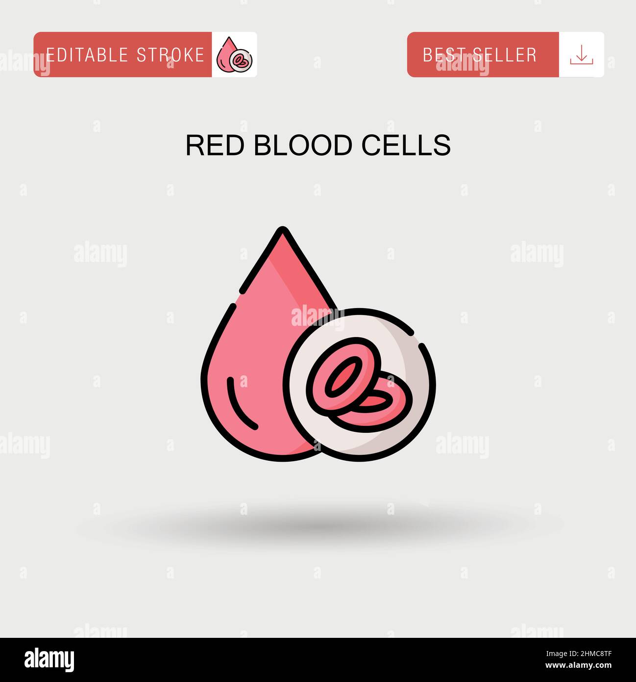 Red blood cells Simple vector icon Stock Vector Image & Art - Alamy